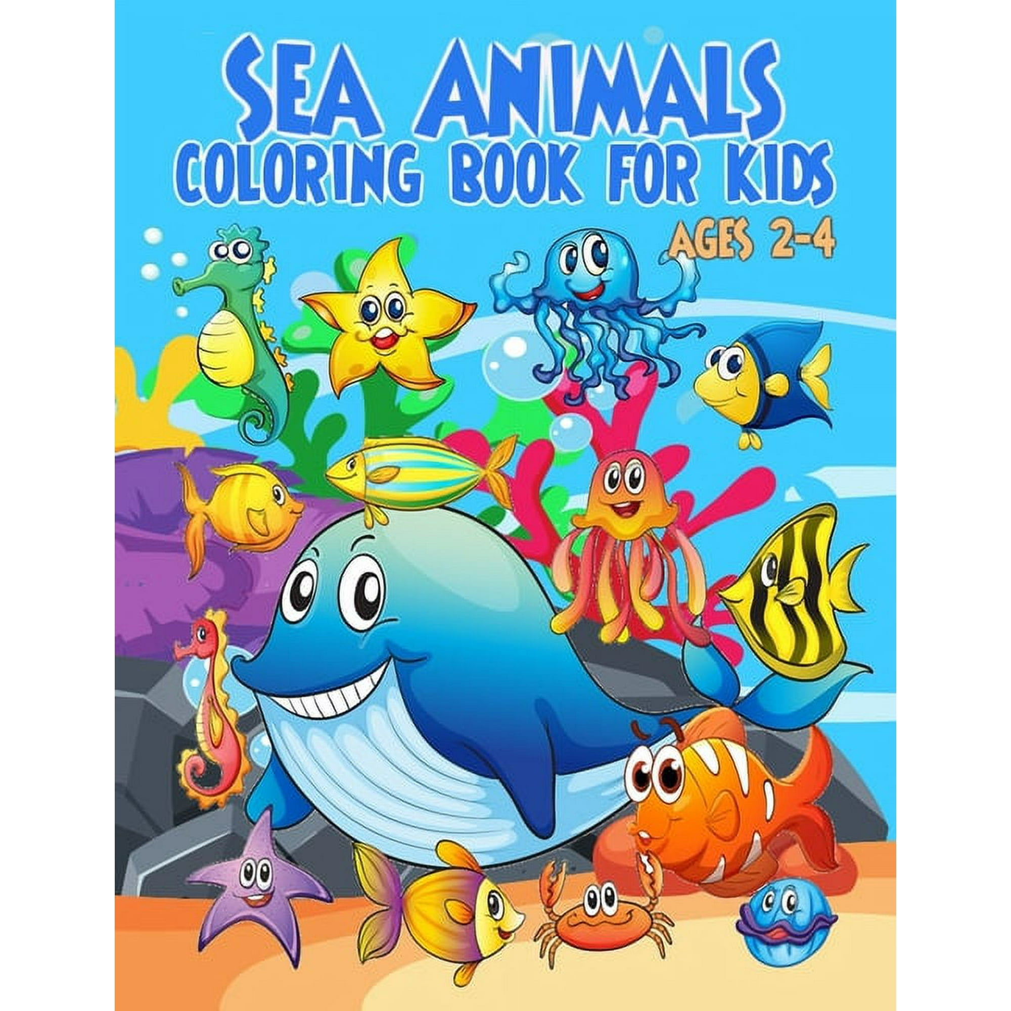 Cartoon Ocean Animals Coloring Pages
