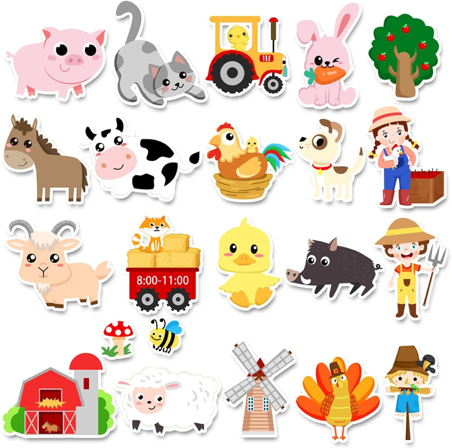 Sea Animals Gel Clings for Kids, 21PCS Thick Vinyl Decals, Cartoon ...
