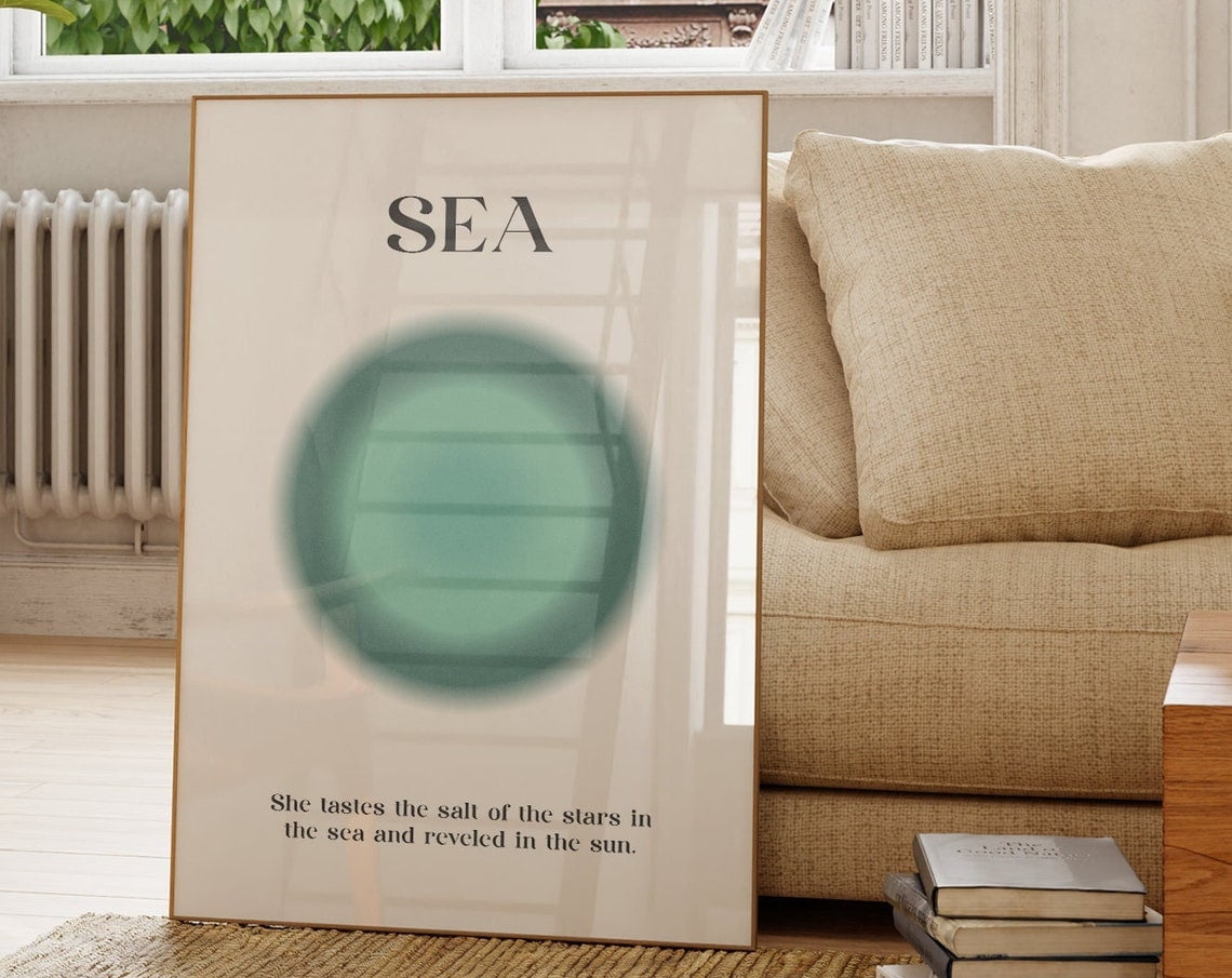 Sea Aura Wall Art! Minimalist Modern Art, Boho&Minimalistdecor ...