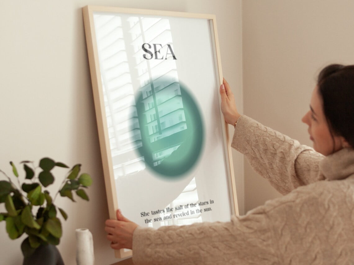 Sea Aura Wall Art! Minimalist Modern Art, Boho&Minimalistdecor ...