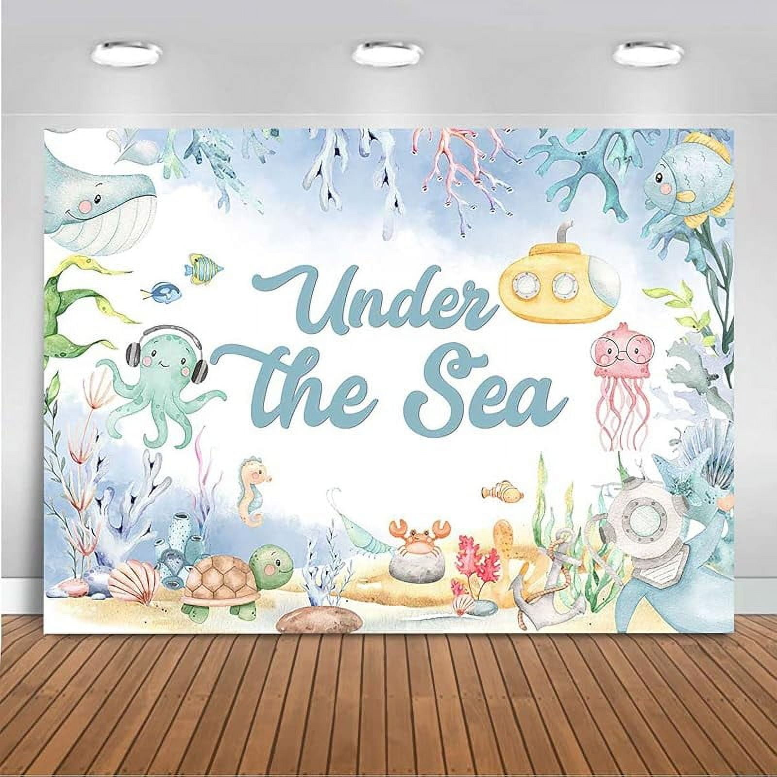 Under The Sea Backdrop Girls Ocean Pink Corals Party Decorations ...