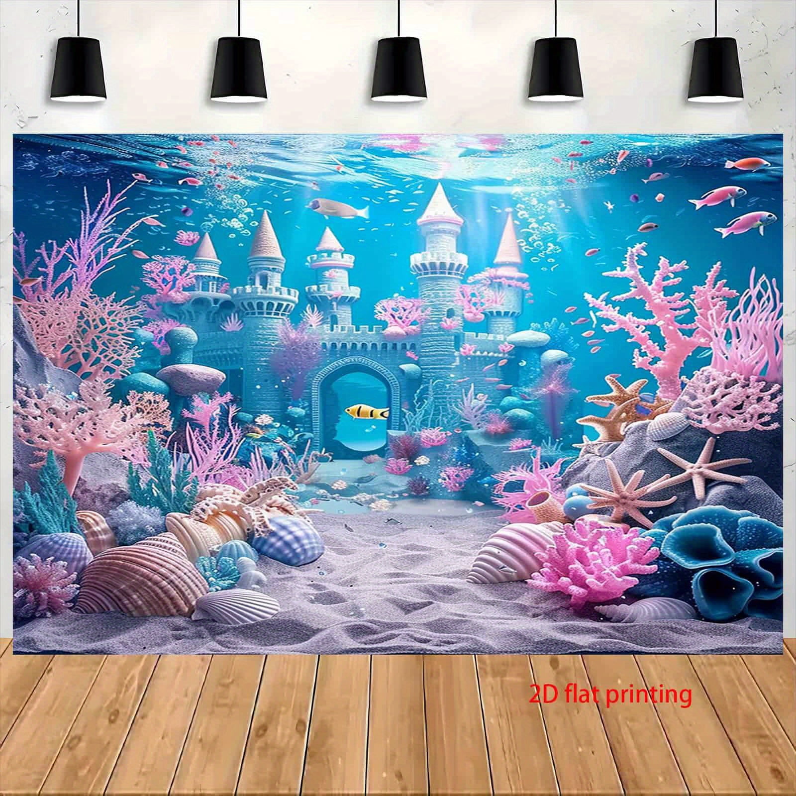 Under The Sea Backdrop Summer Underwater World Castle Coral Seashell ...