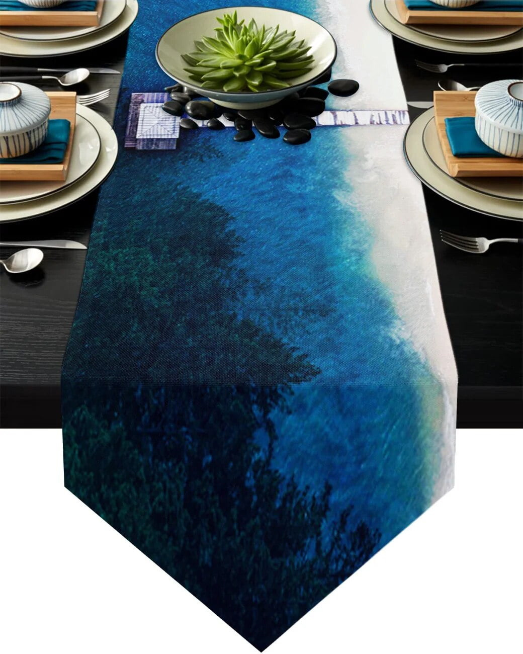 Sea Background Table Runner Party Wedding Champagne Decoration Table ...