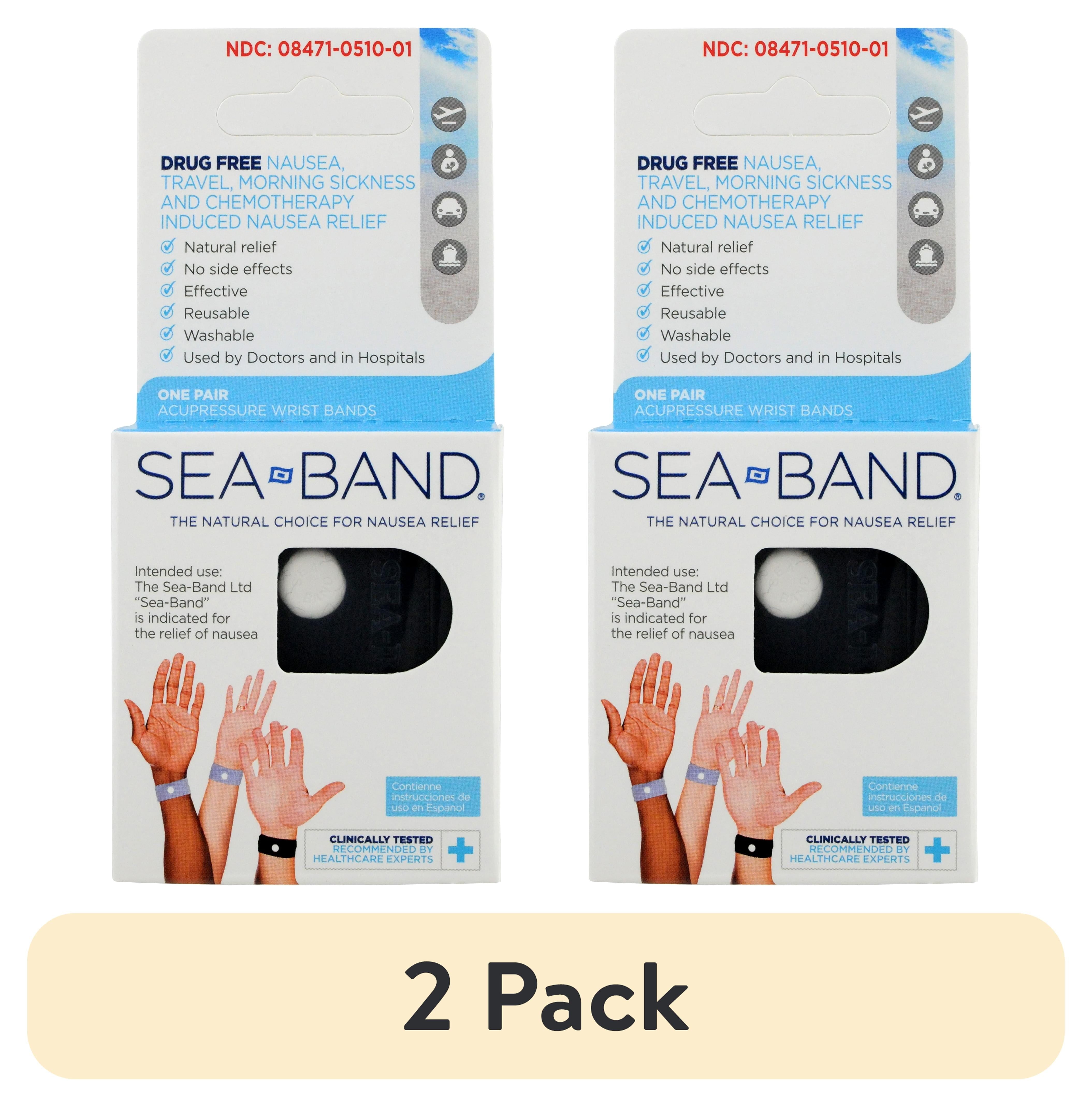 (2 pack) Sea-Band Nausea & Motion Sickness Acupressure Wrtistband ...