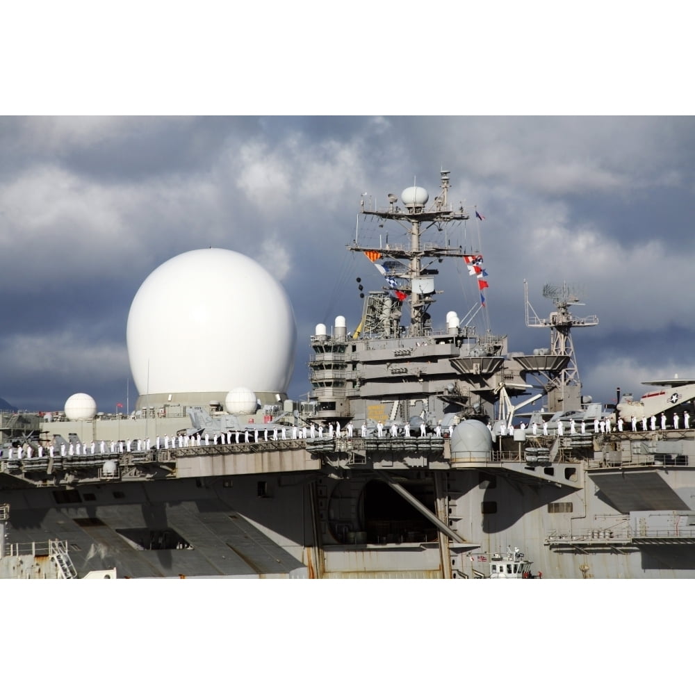 Sea Based X-band Radar appears to be part of the USS Abraham Lincoln ...