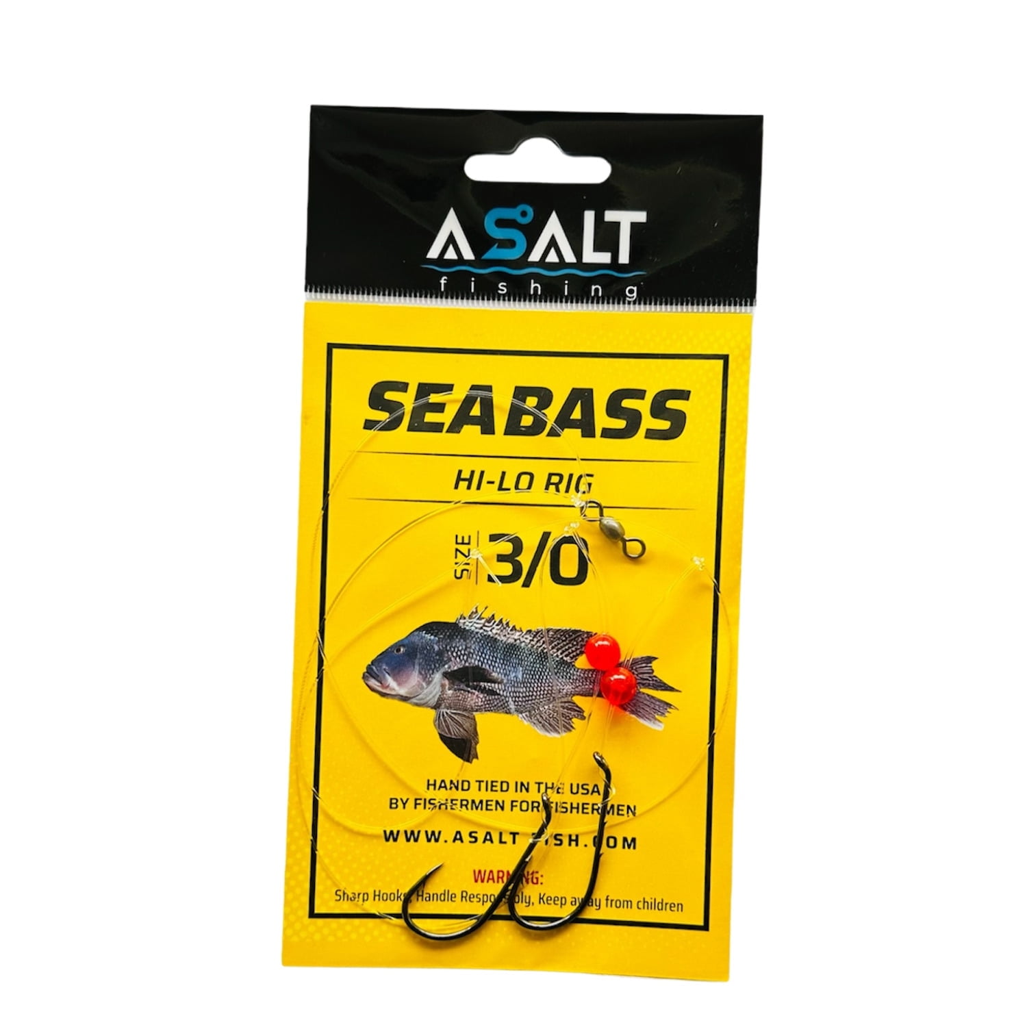 Asalt Fishing 3/0 Sea Bass Hi-Lo Rigs USA Tied Fishing Lures - Walmart.com