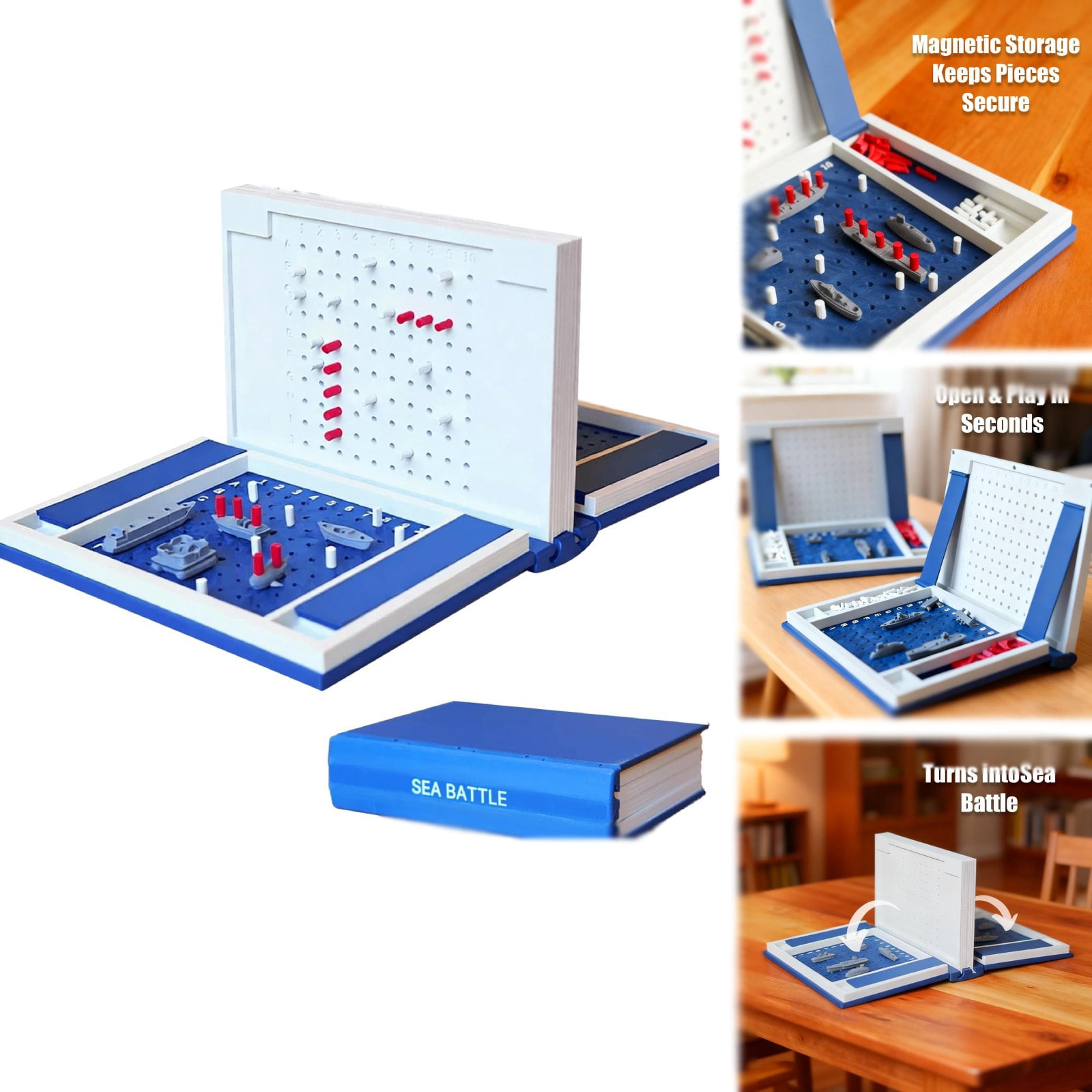 Sea Battle Game, Playbook Board Game, 3D Printed Magnetic Chess Set ...