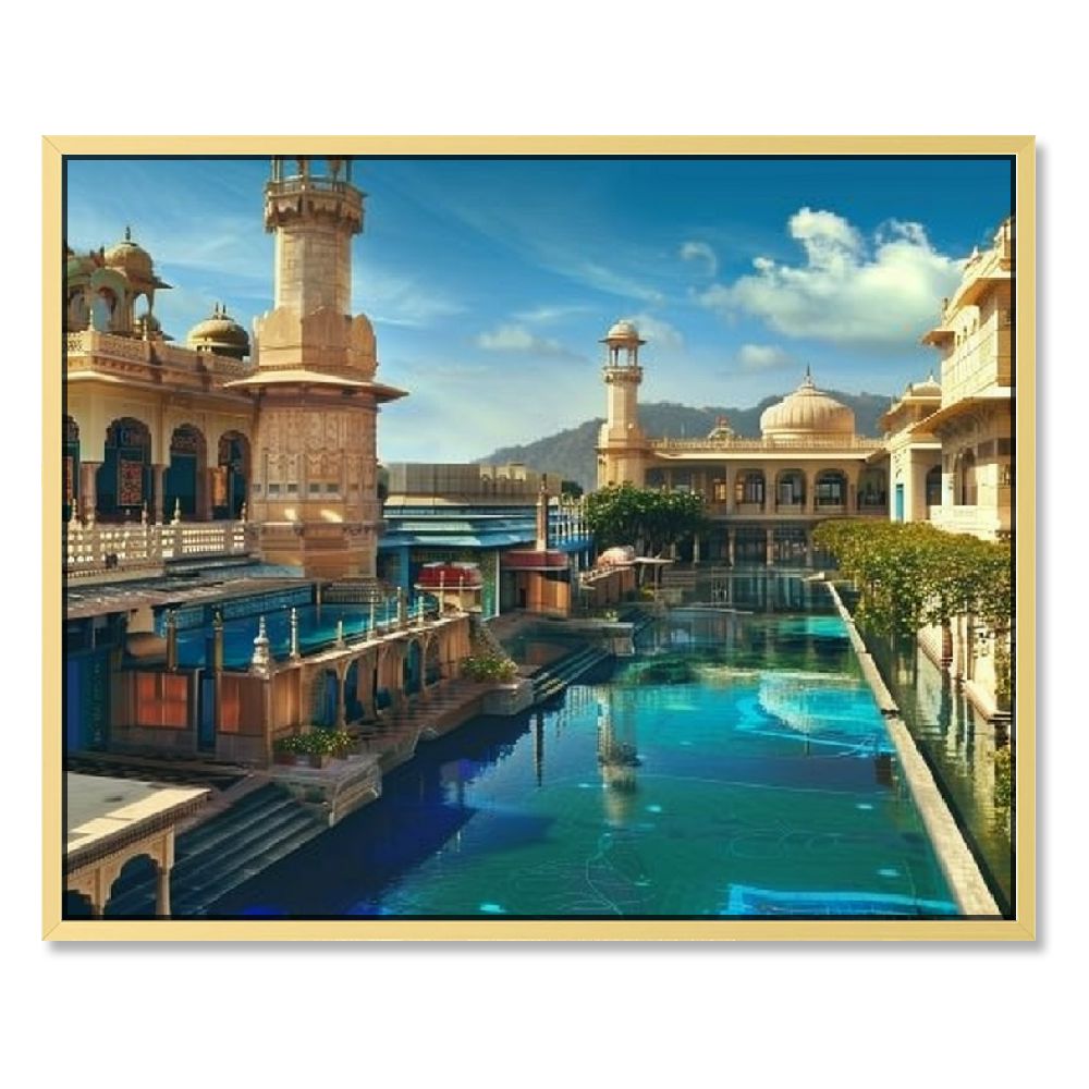 Sea Beach Hotel Habitat Species Landscape Design Pool Poster Canvas ...