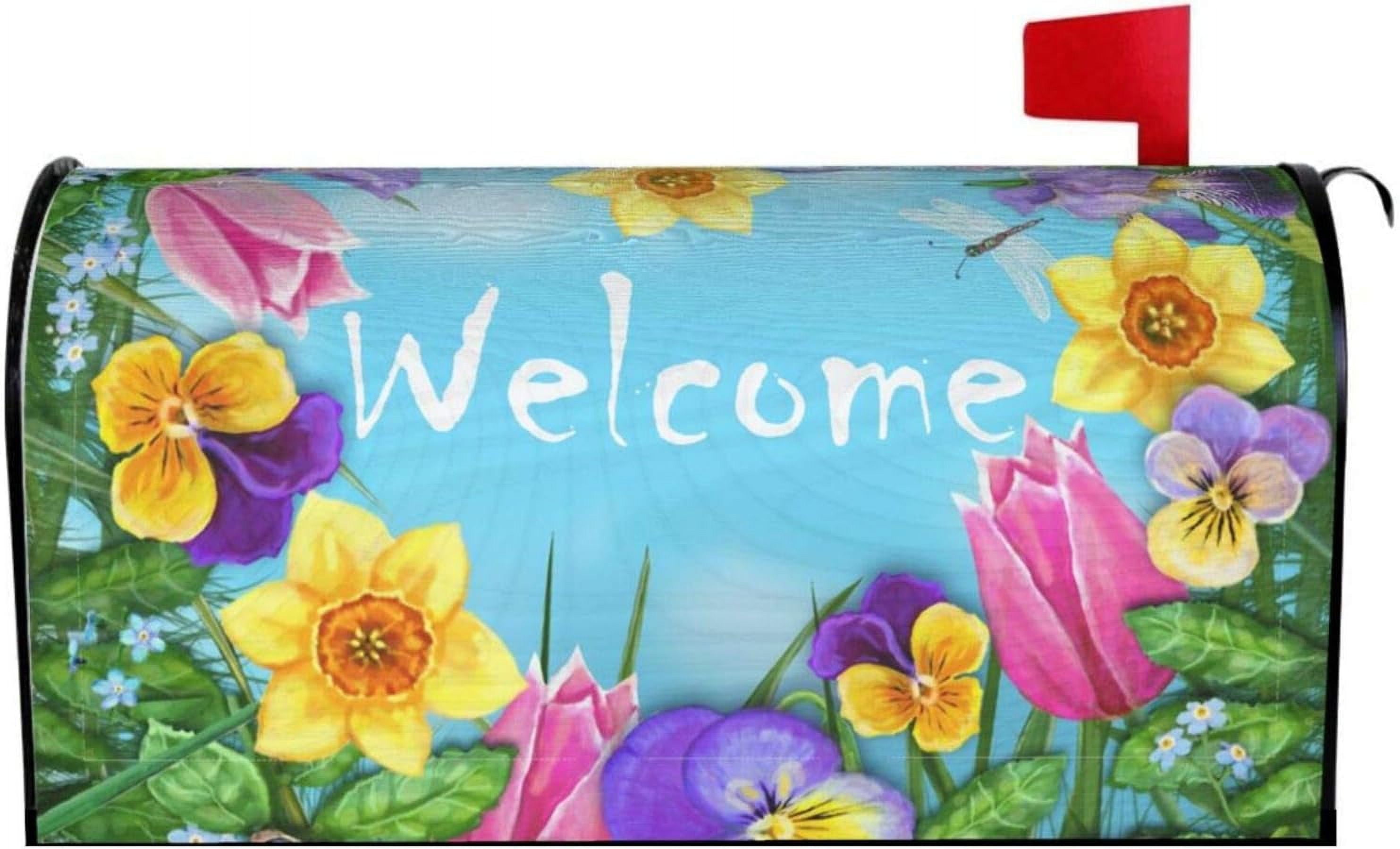 Sea Beach Mailbox Cover Magnetic Summer Tropical Palm Trees Waterproof ...