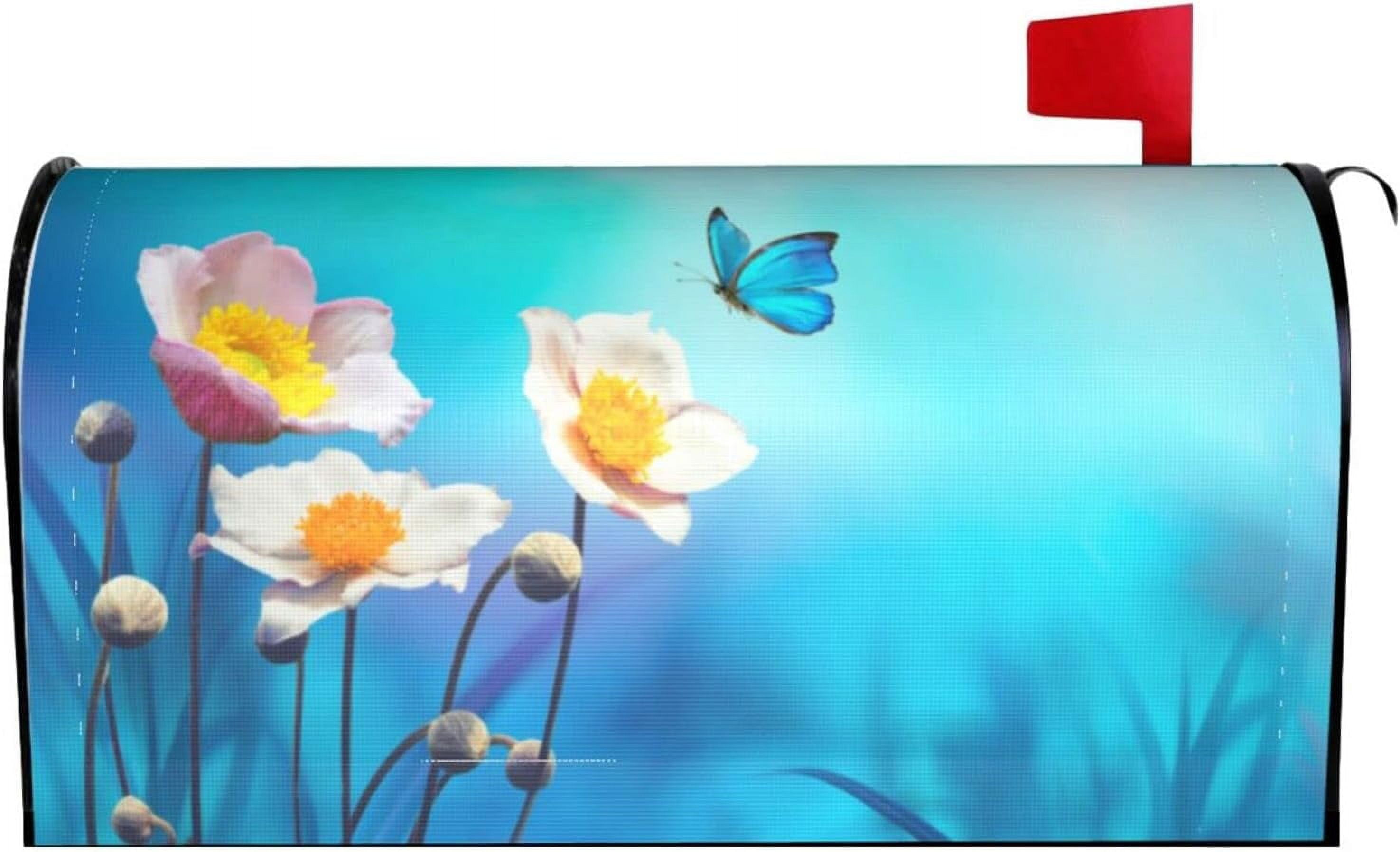 Sea Beach Mailbox Cover Magnetic Summer Tropical Palm Trees Waterproof ...