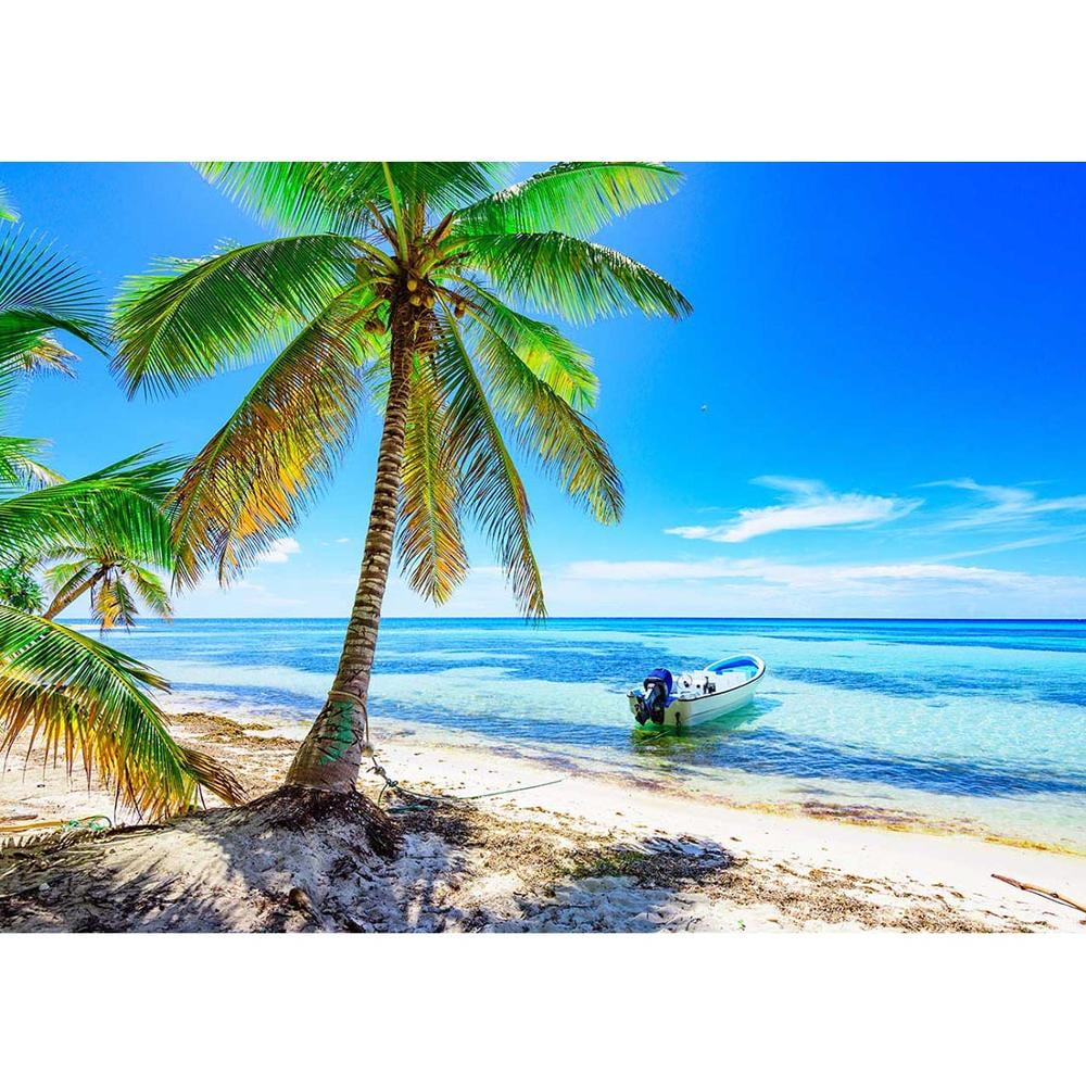 Sea Beach Palm Tree Photography Backdrop for Photograph Accessories ...