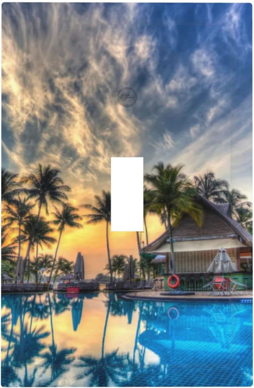 Sea Beach Seascape 1 Gang Light Switch Plate Decorative Single Toggle ...