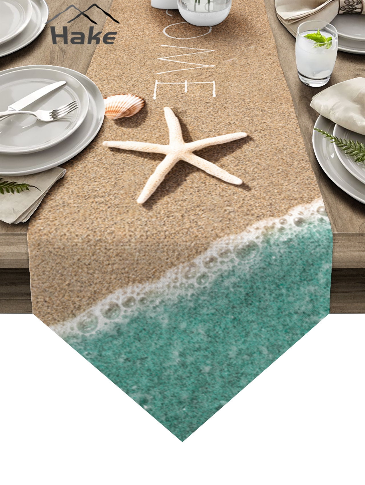 Sea Beach Welcome Star Shell Table Runners Wedding ration Modern Dining ...