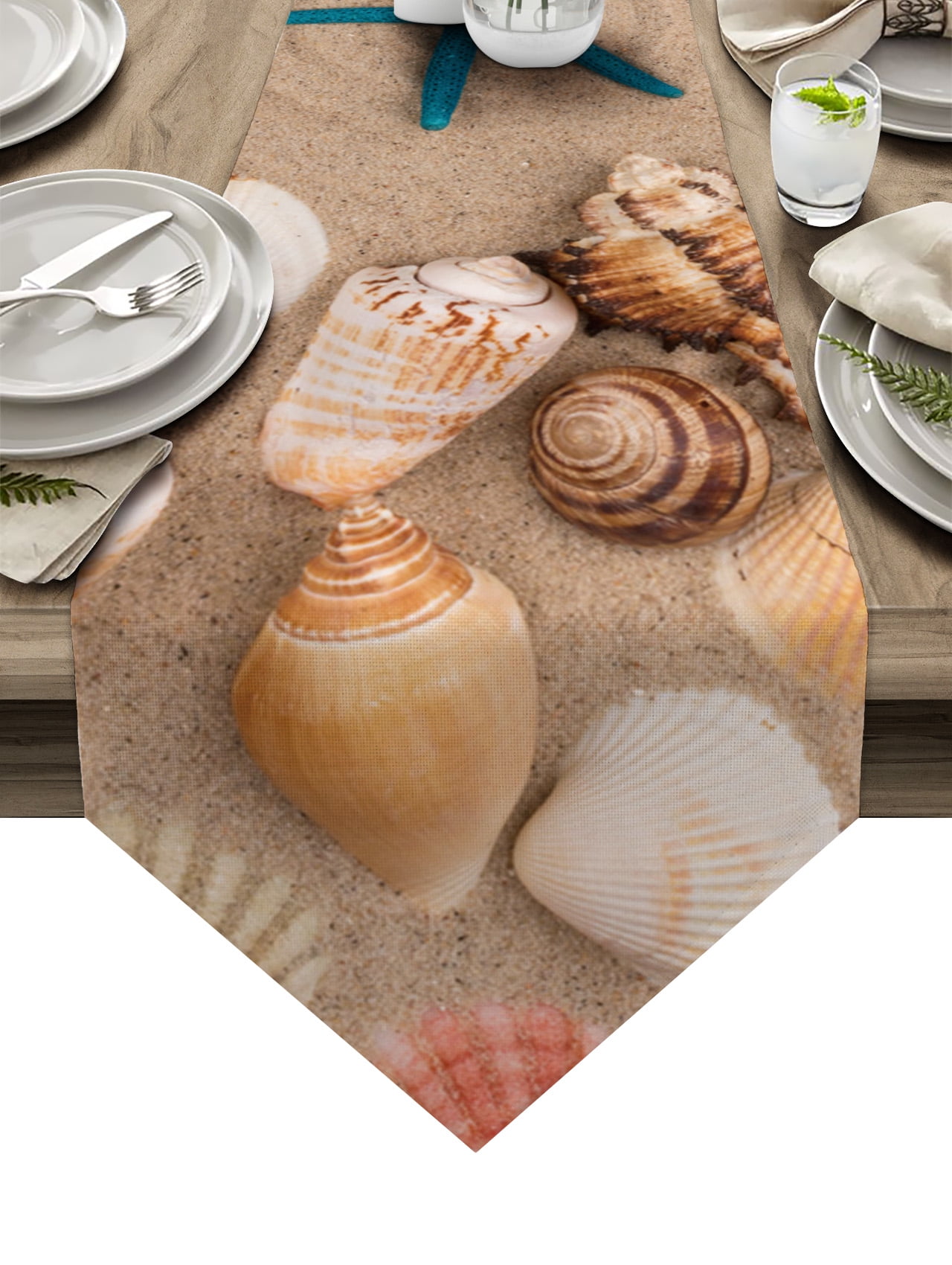 Sea Beach Welcome Star Shell Table Runners Wedding ration Modern Dining ...