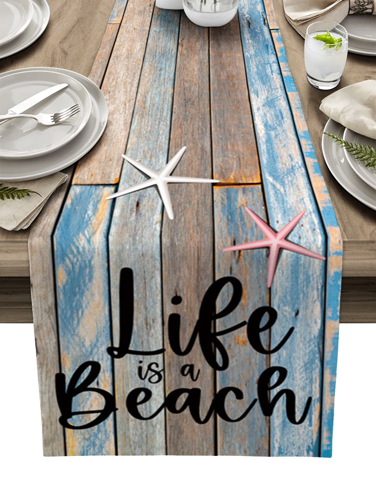Sea Beach Welcome Star Shell Welcome Table Runner ration Home r Dinner ...