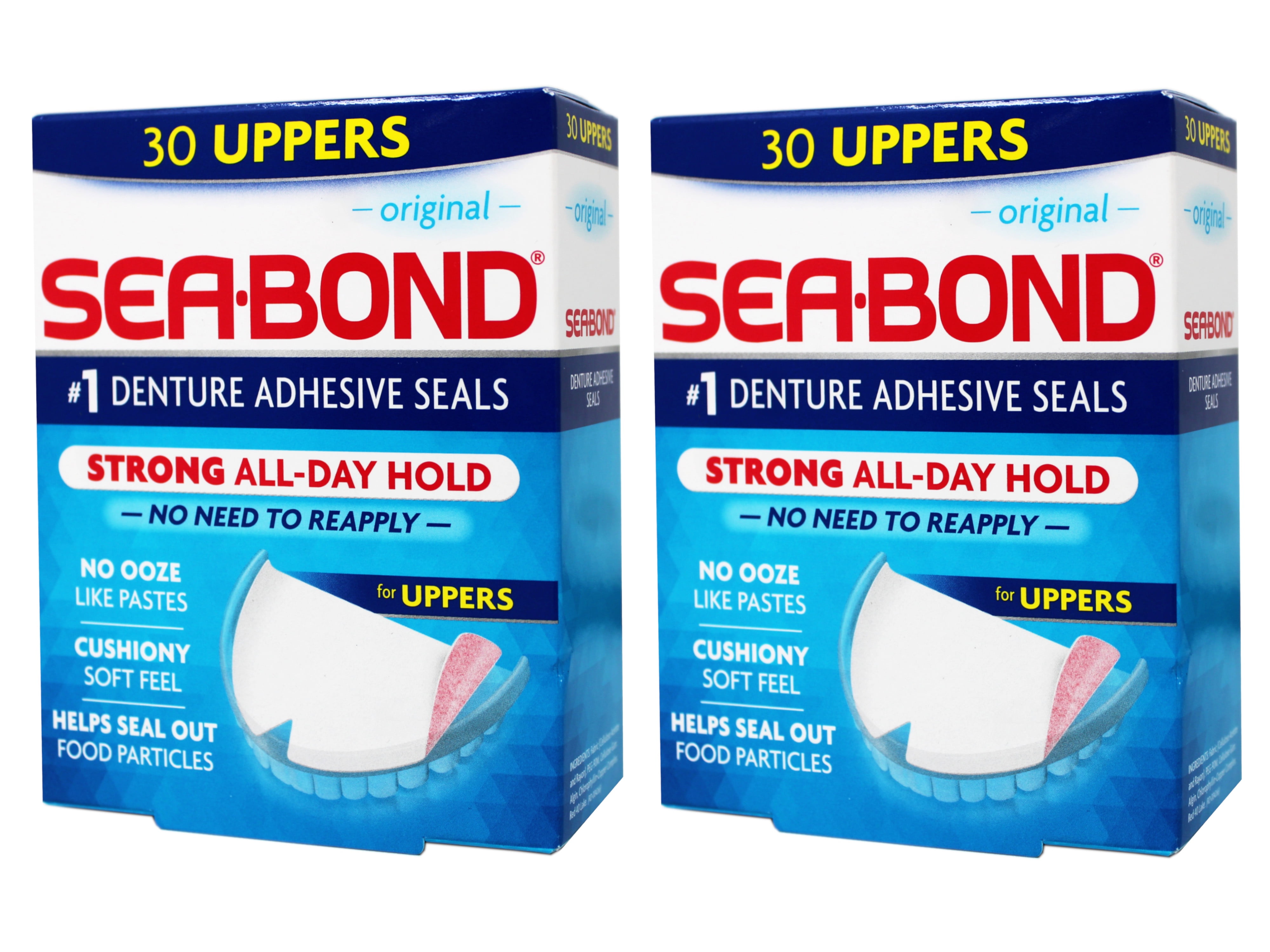 Sea Bond Secure Denture Adhesive Seals, Original Uppers, No Ooze, Thin ...