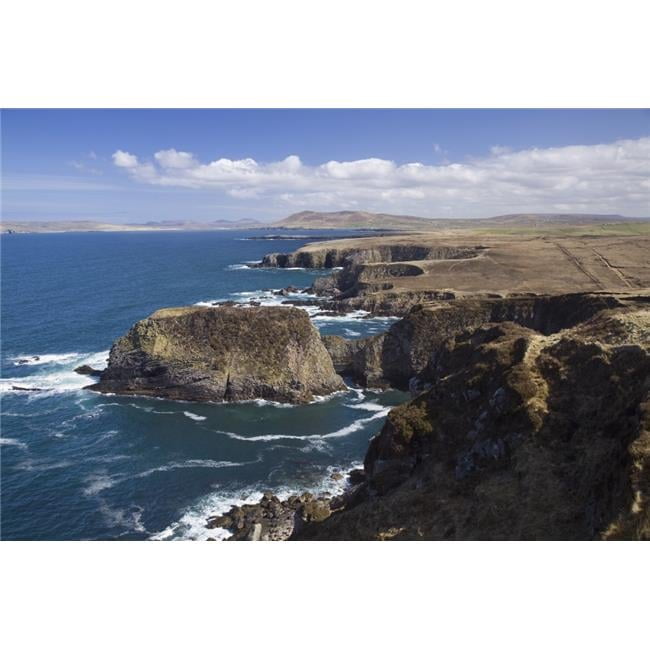 Sea Cliffs & Coastline Near Erris Head County Mayo Ireland Poster Print ...