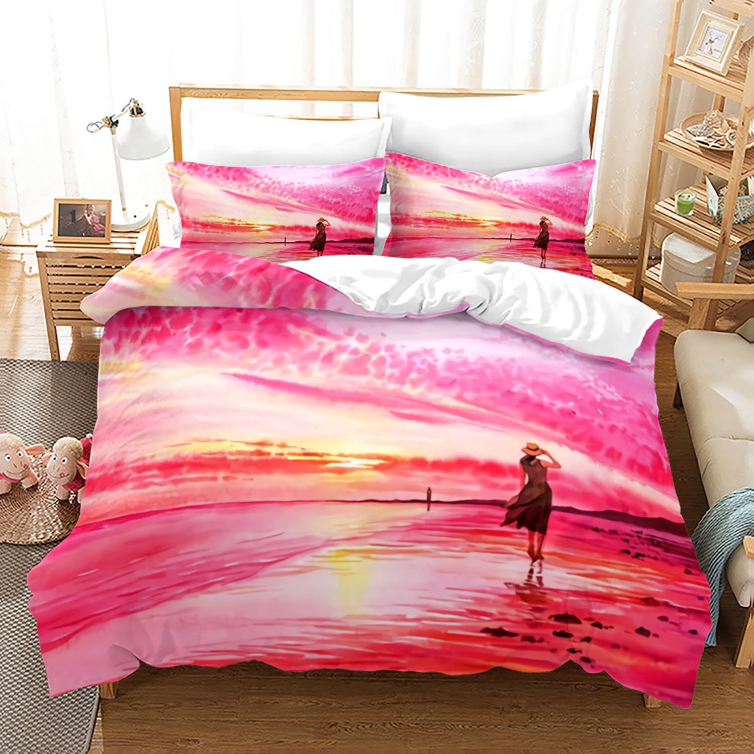Sea Coastal Duvet Cover Sets for Men Women Girls,Ocean Beach Theme ...