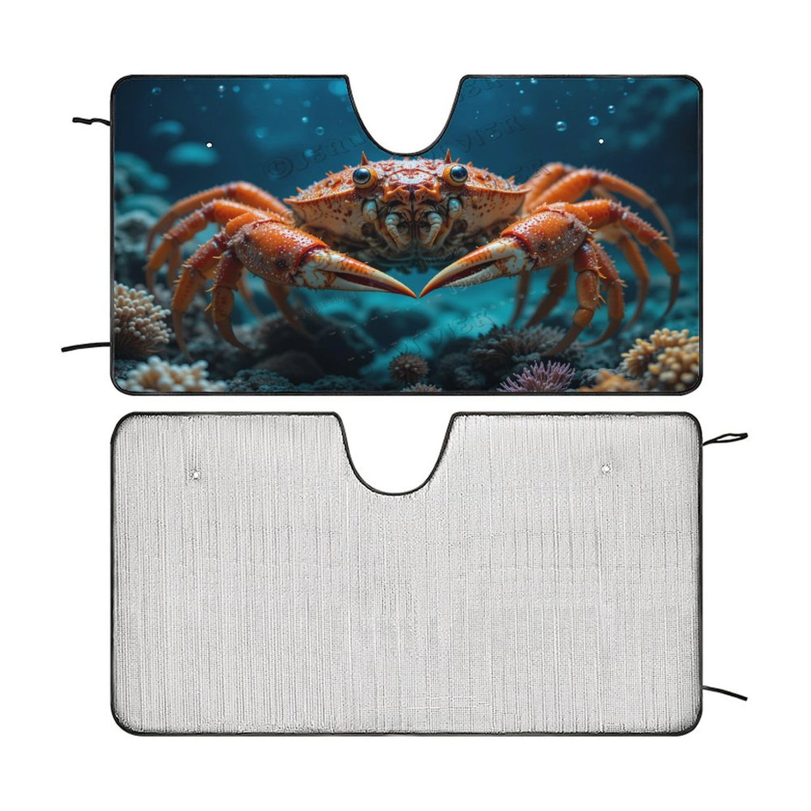 Sea Crab Windshield Sun Shade - Fold-able Car Front Window Sunshade for ...