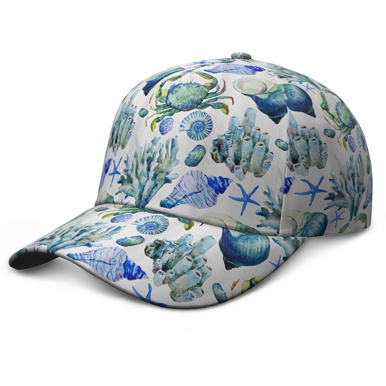Sea Creature Dad Hat – Vintage Beach Baseball Cap with Starfish, Coral ...