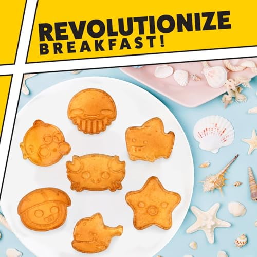 Sea Creature Mini Waffle Maker- Create 7 Different Ocean Animal Shapes ...