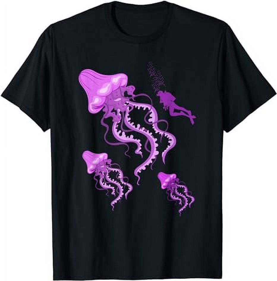 Sea Creature Ocean Animal Scuba Diver Gift Idea Jellyfish T-Shirt ...