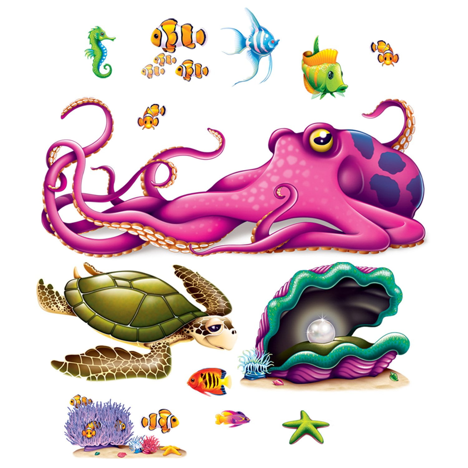 Sea Creature Props Party Accessory (1 count) (13/Pkg) - Walmart.com