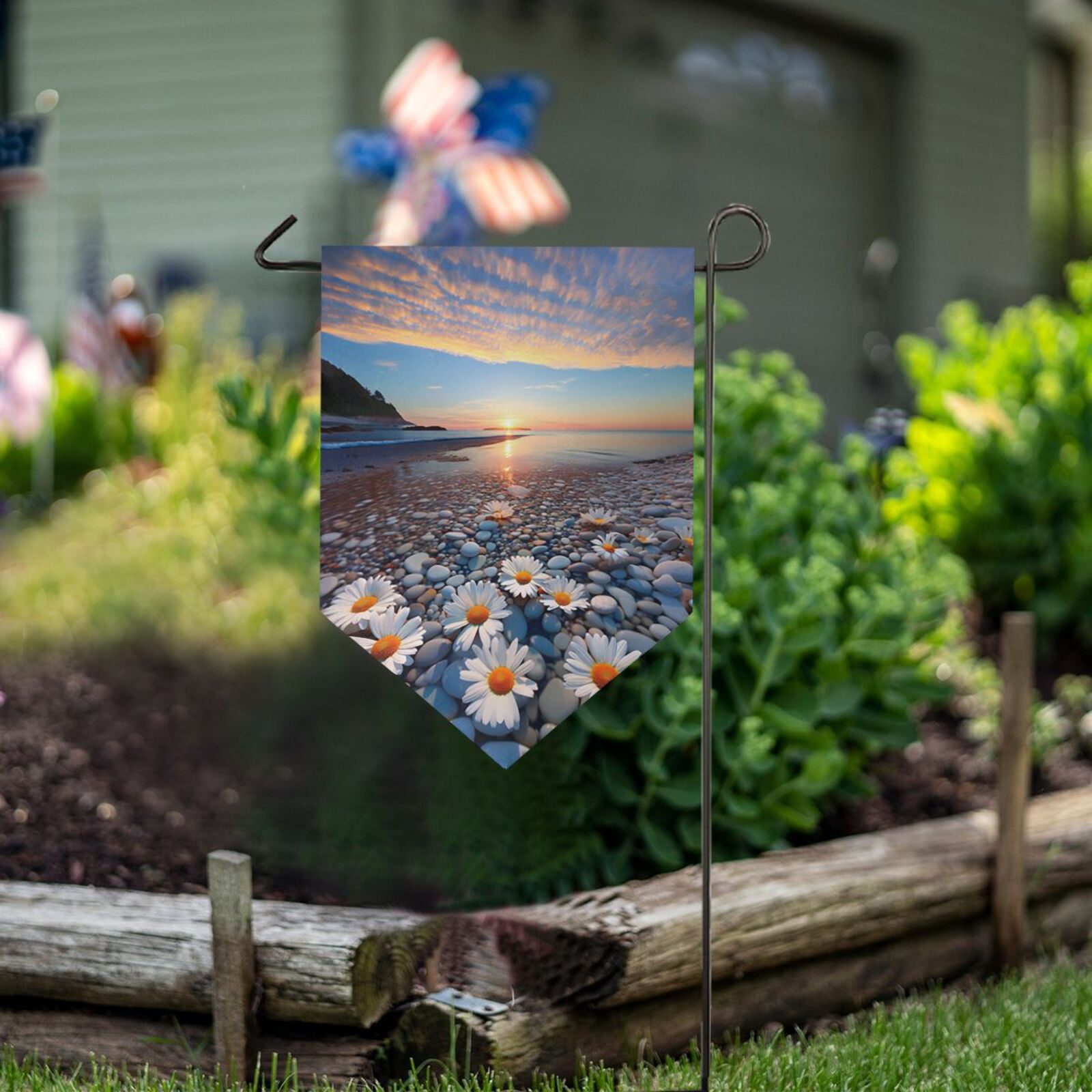 Sea Daisies Flowers Garden Flag 18" x 12.5" Double Sided Yard Lawn ...