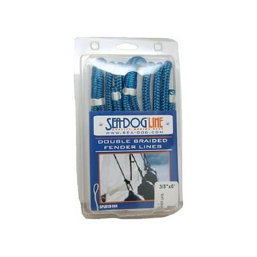 SeaSense Pre-Spliced Solid Braid MFP Dock Line with Chafe Guard, 1/2" x ...