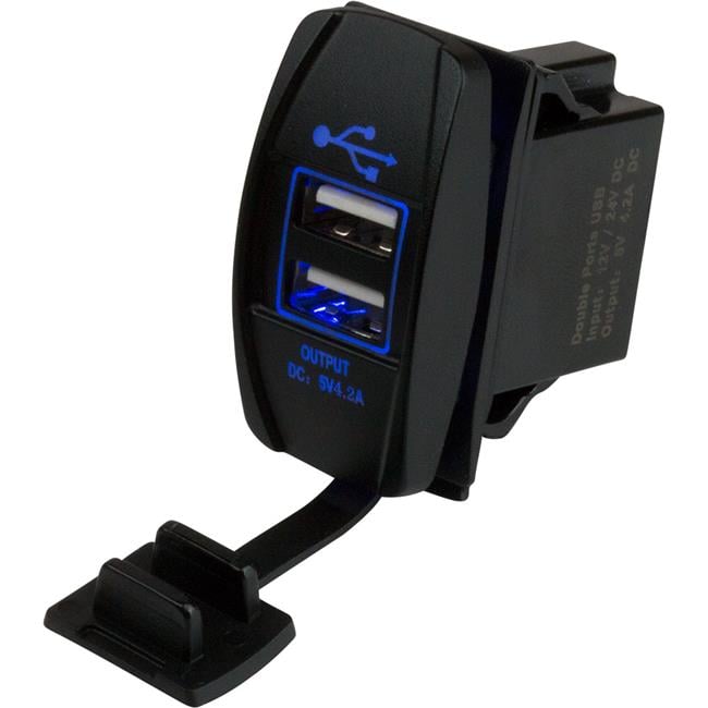 Sea-Dog 426520-1 Double USB Rocker Switch-Style Power Socket - Walmart.com