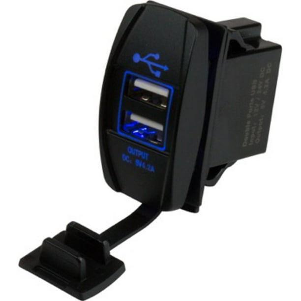 Sea-Dog 426520-1 Double USB Rocker Switch-Style Power Socket - Walmart.com