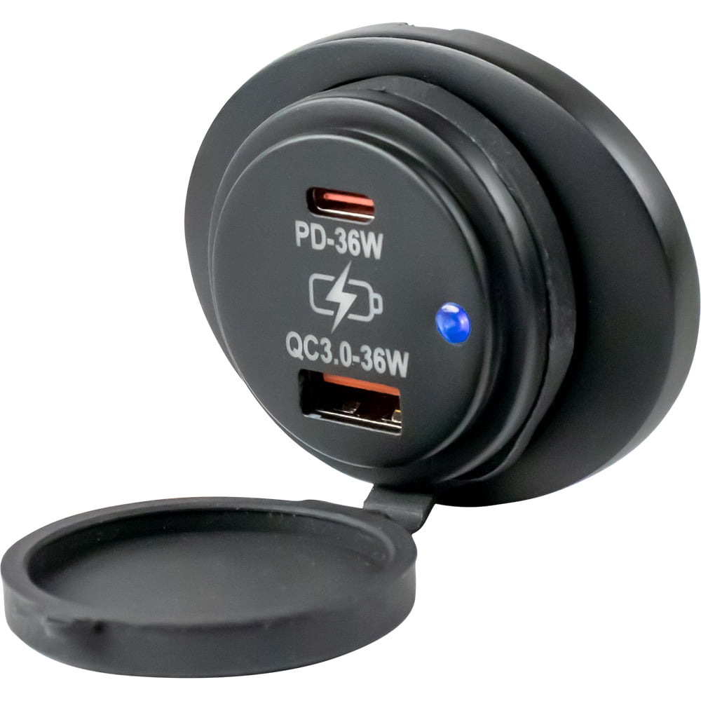 Sea-Dog Oval Surface Mount USB 3.0 USB-C Power Socket [426535-1 ...