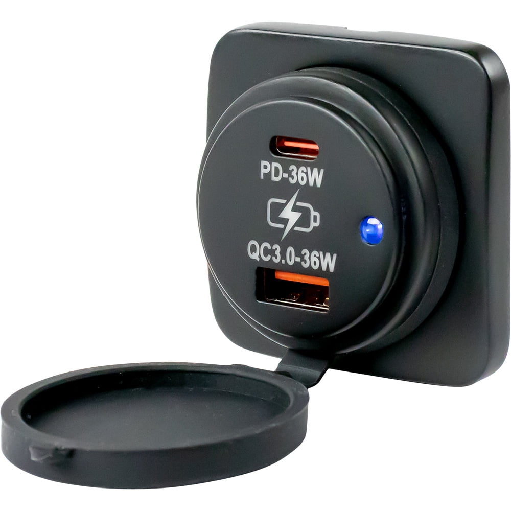 Sea-Dog USB A / USB C Square Surface Mount Power Socket [426531-1 ...