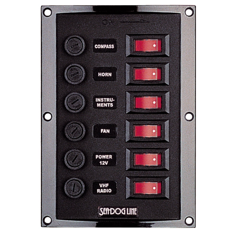 Sea Dog Vertical 6 Gang Rocker Switch Panel - Walmart.com