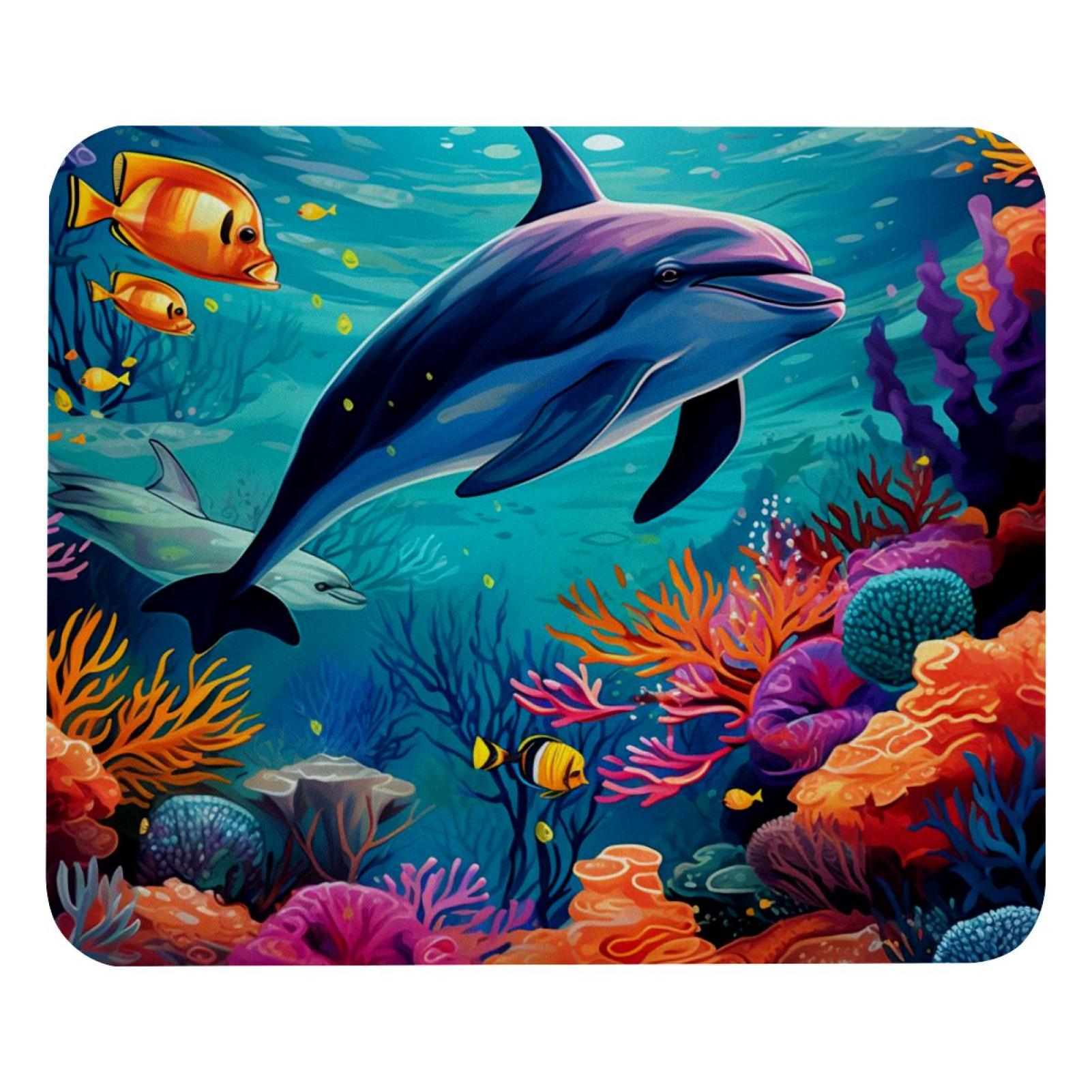 Sea Dolphin Square, 8.3x9.8 Inch Gaming Mousepad Desk Mat Mouse Pad Non ...