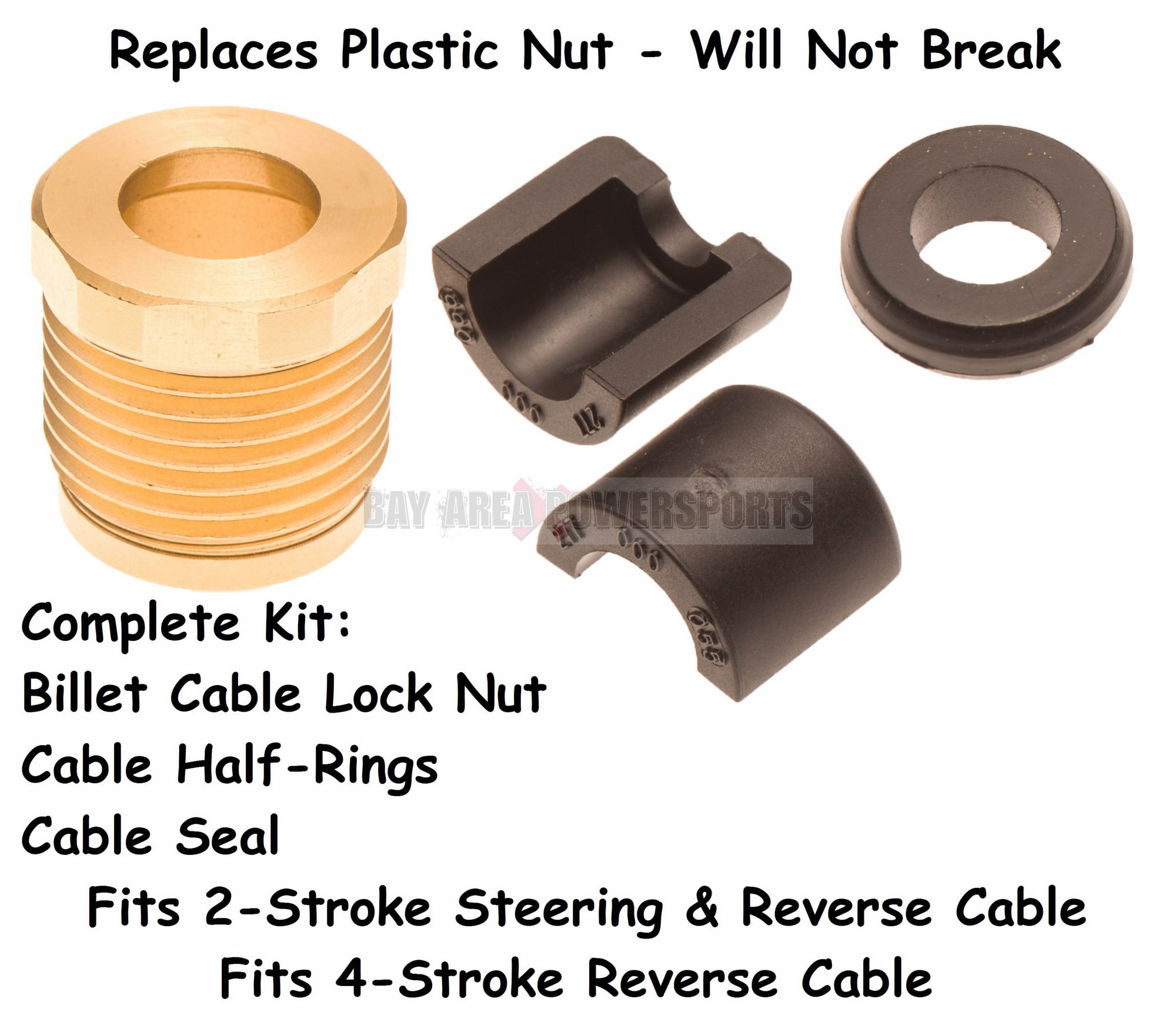Sea Doo Billet Cable Lock Nut Seal & Half Ring Kit 211100009 277000055 ...