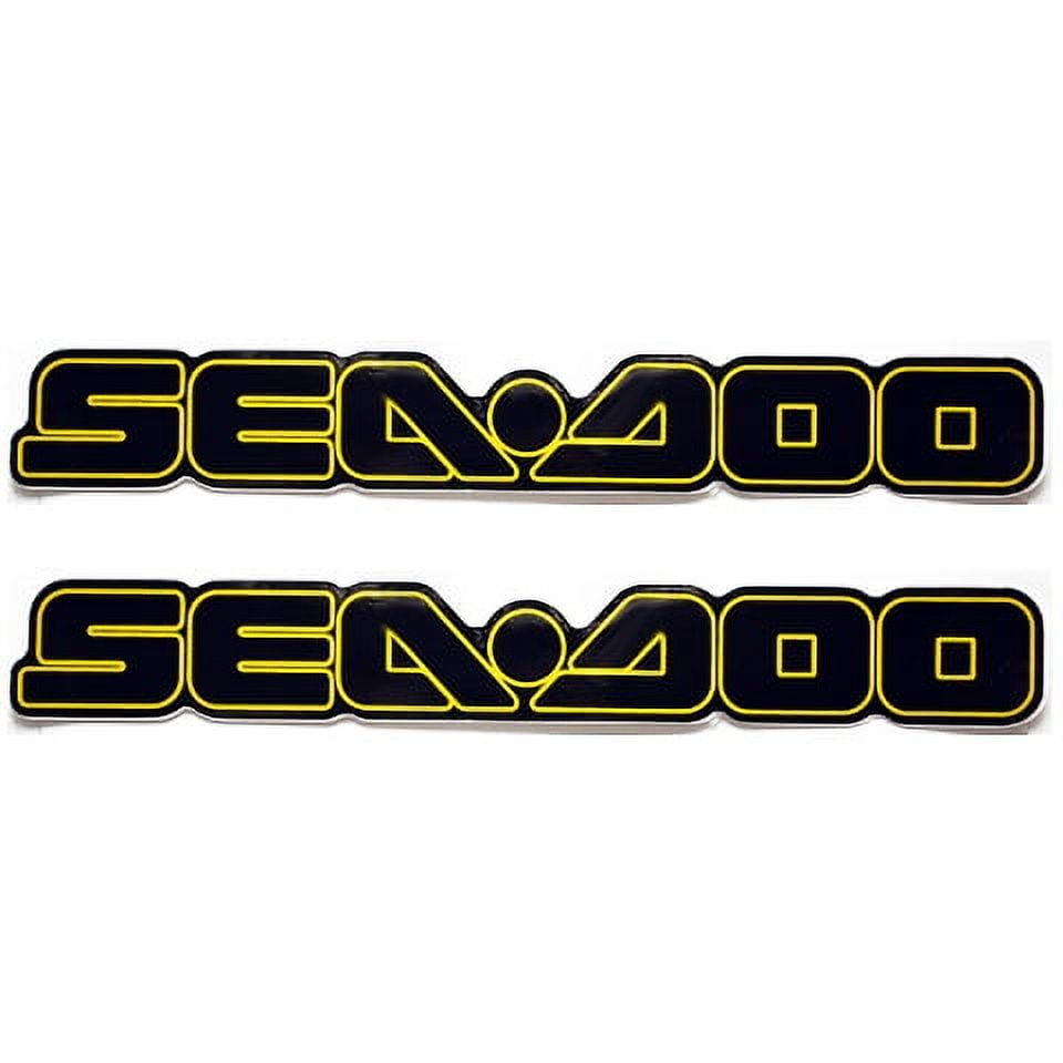 Sea Doo Boat Decals 204 902 030 | Black Yellow Logo Stickers (Pair ...