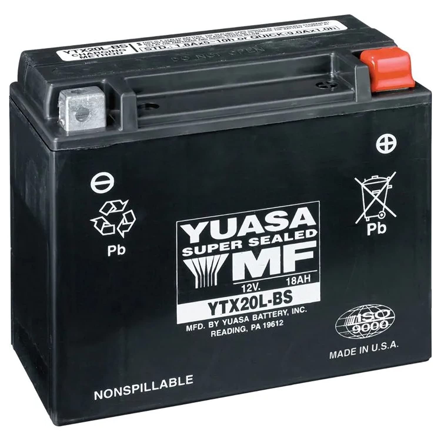 Sea-Doo New OEM, 18 Amps Wet Yuasa Battery YTX20L-BS, 515175642 ...