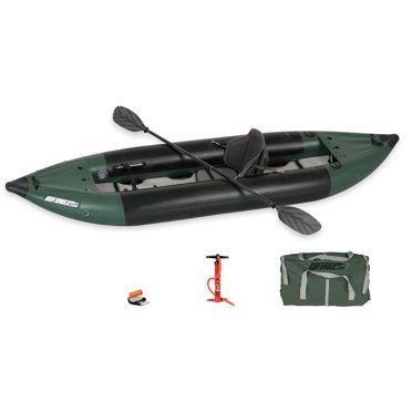 Sea Eagle 370 Deluxe 2 Person Inflatable Portable Sport Kayak Canoe w ...
