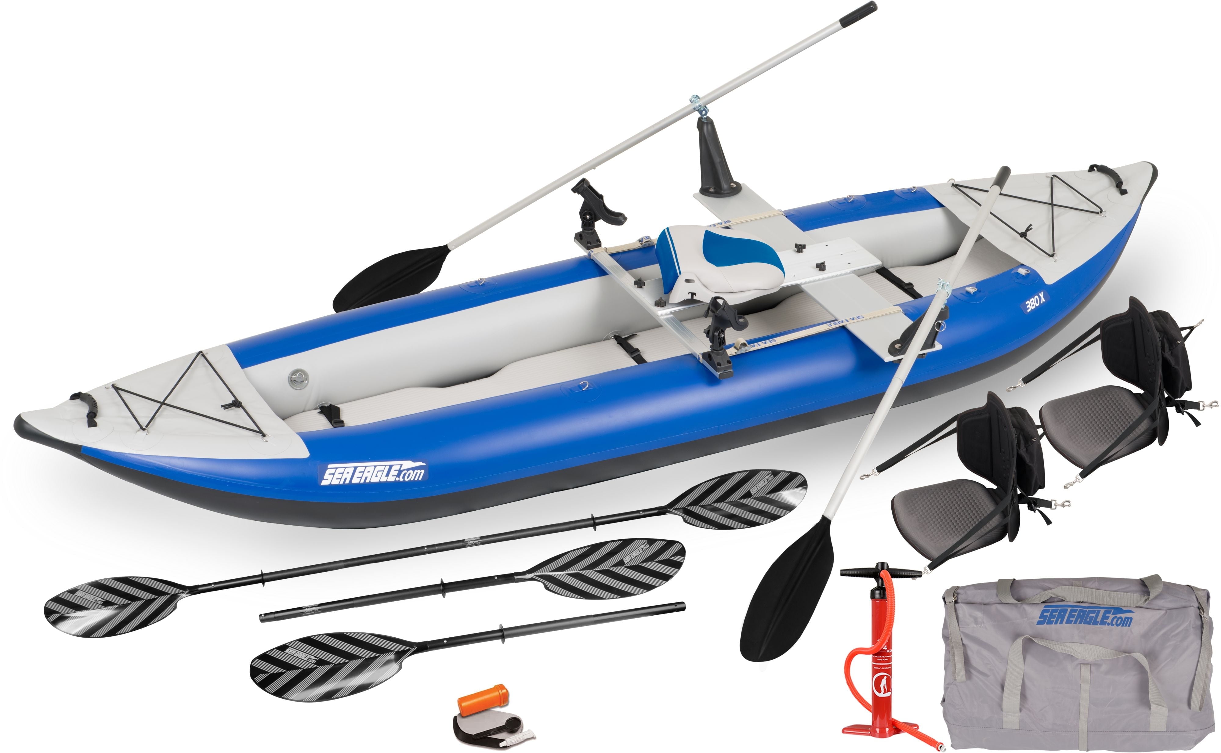 Sea Eagle 380X 12'6" Explorer Inflatable Kayak- Fishing, Touring ...