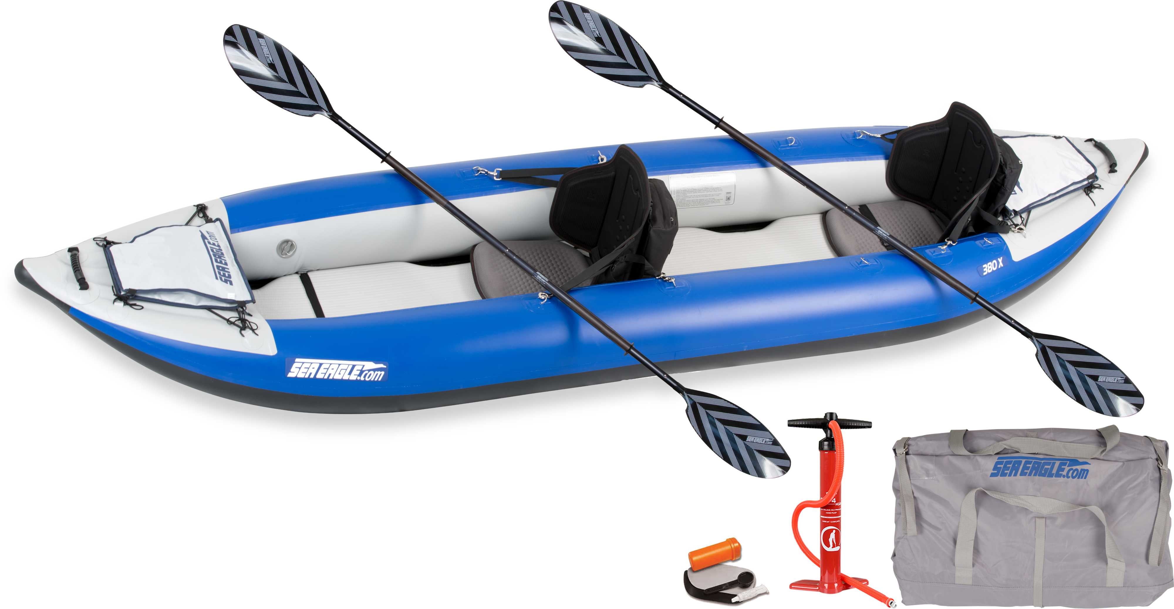 "Sea Eagle 380X 12'6"" Explorer Inflatable Kayak- Fishing, Touring ...