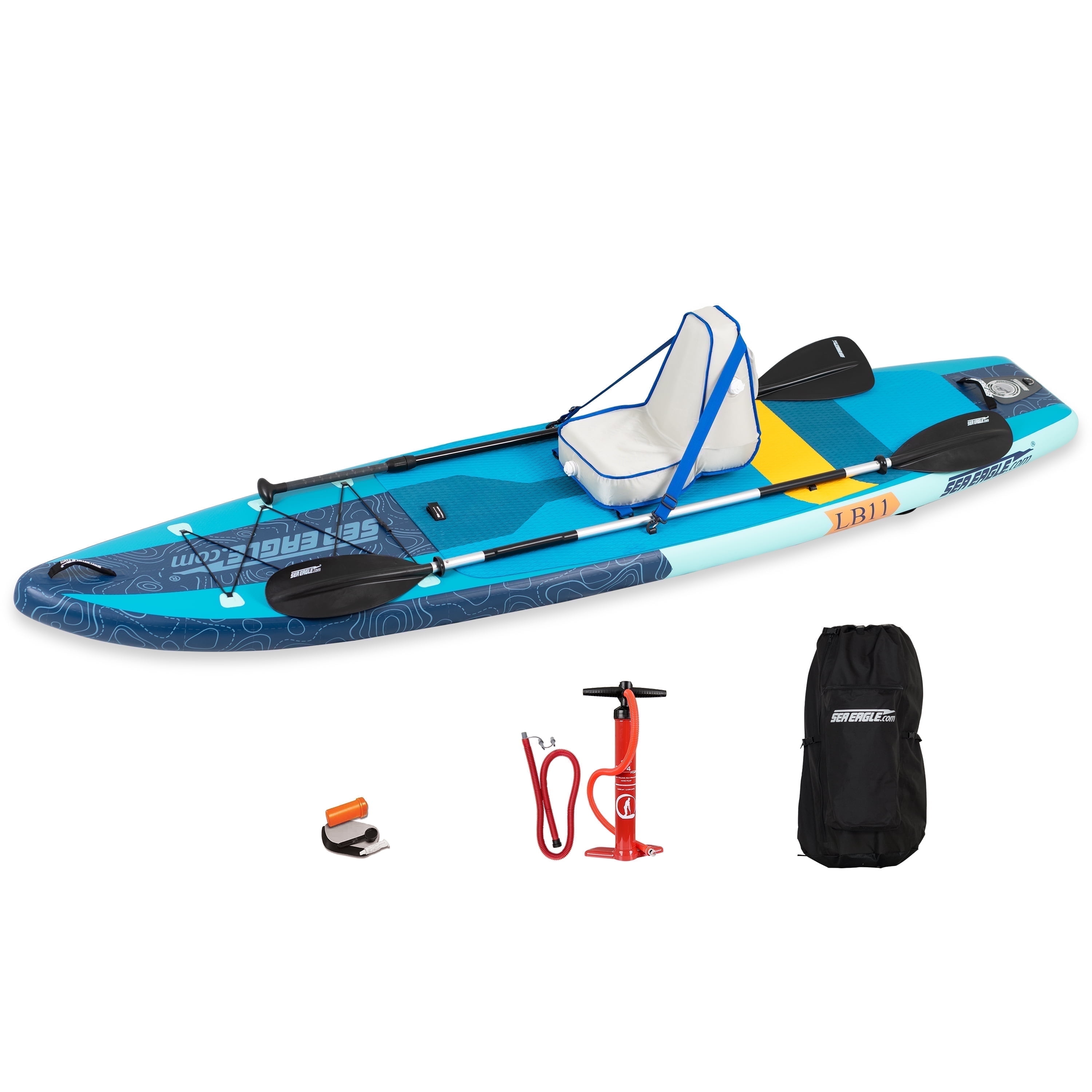 Sea Eagle Newly Re-Designed Longboard LB11 Deluxe Inflatable Stand Up ...