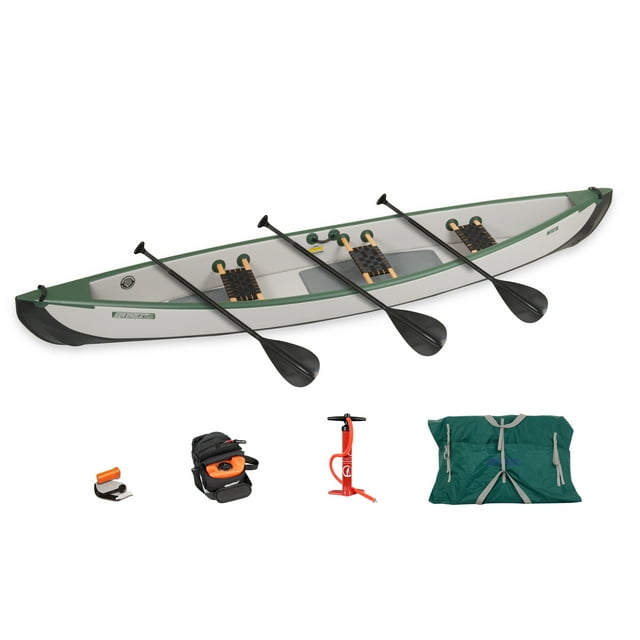 Sea Eagle TC16 Inflatable 16’ High Pressure Drop Stitch Travel Canoe ...
