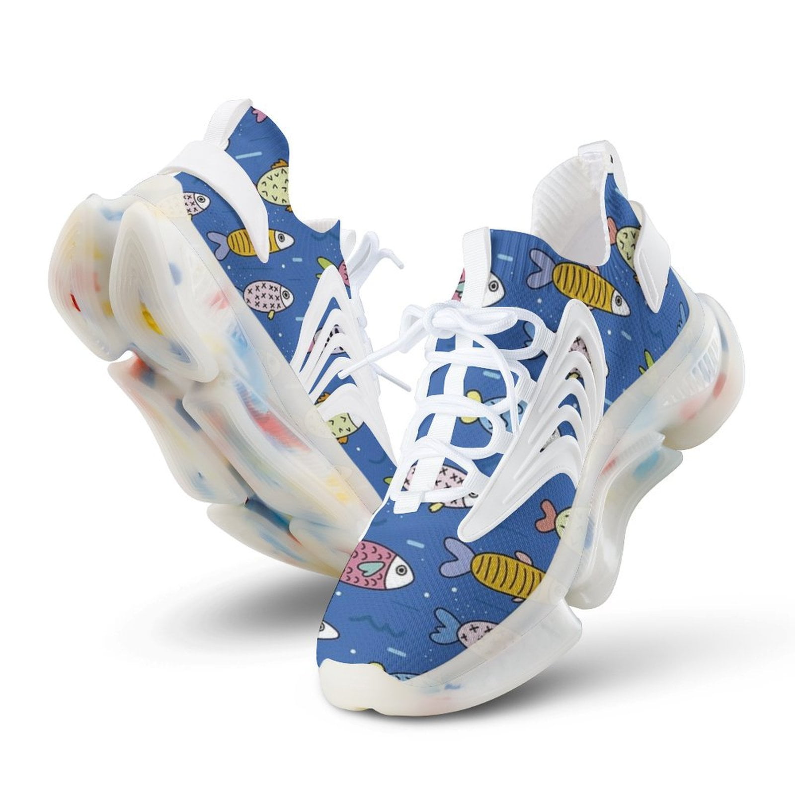 Sea Fish Walking Shoes for Men Woman Lightweight Tennis Fashion Elastic ...