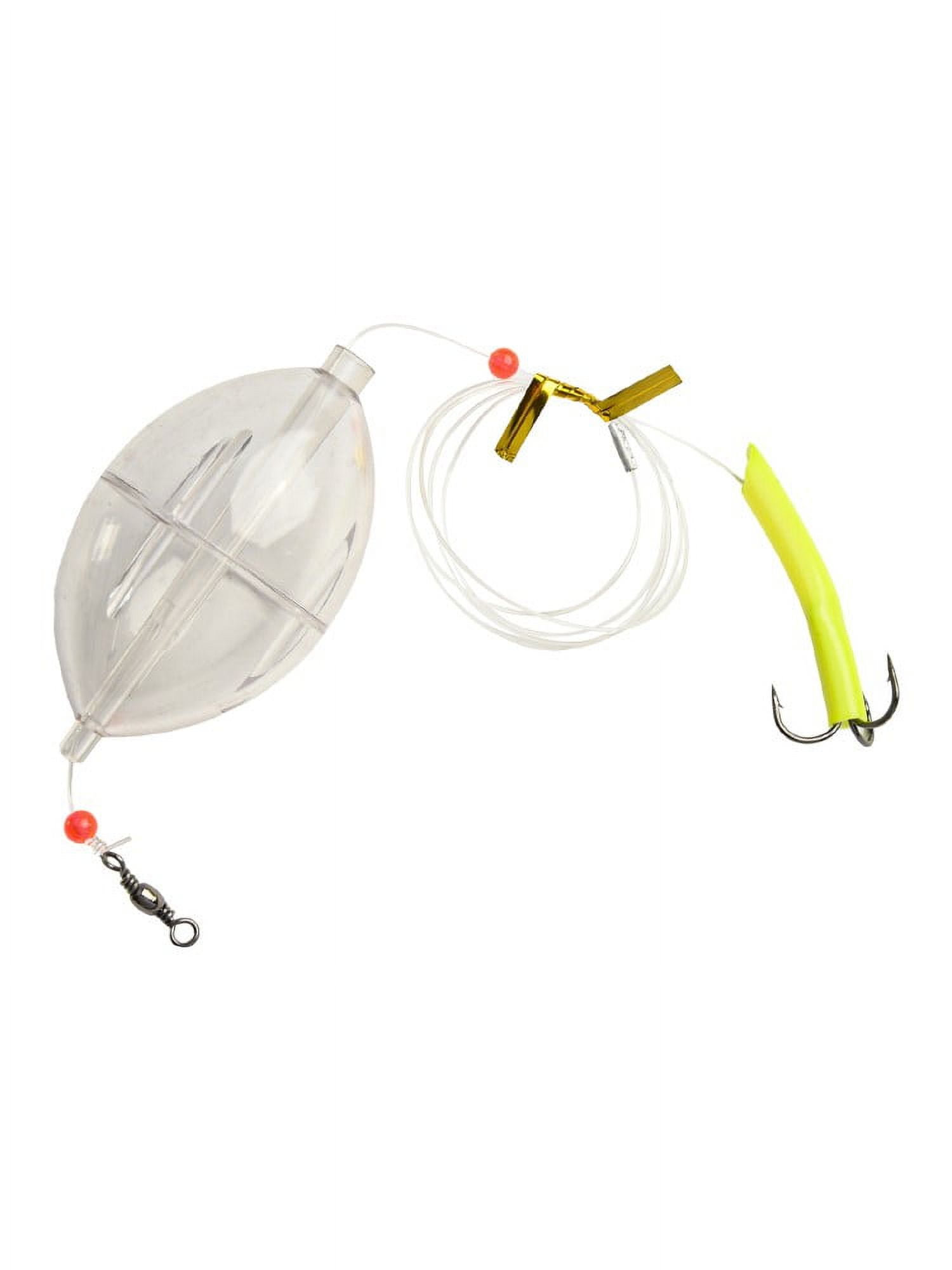 Sea Fishing Float Clear Oval Ball Hollow Bubble Thrower with Hook Strap ...