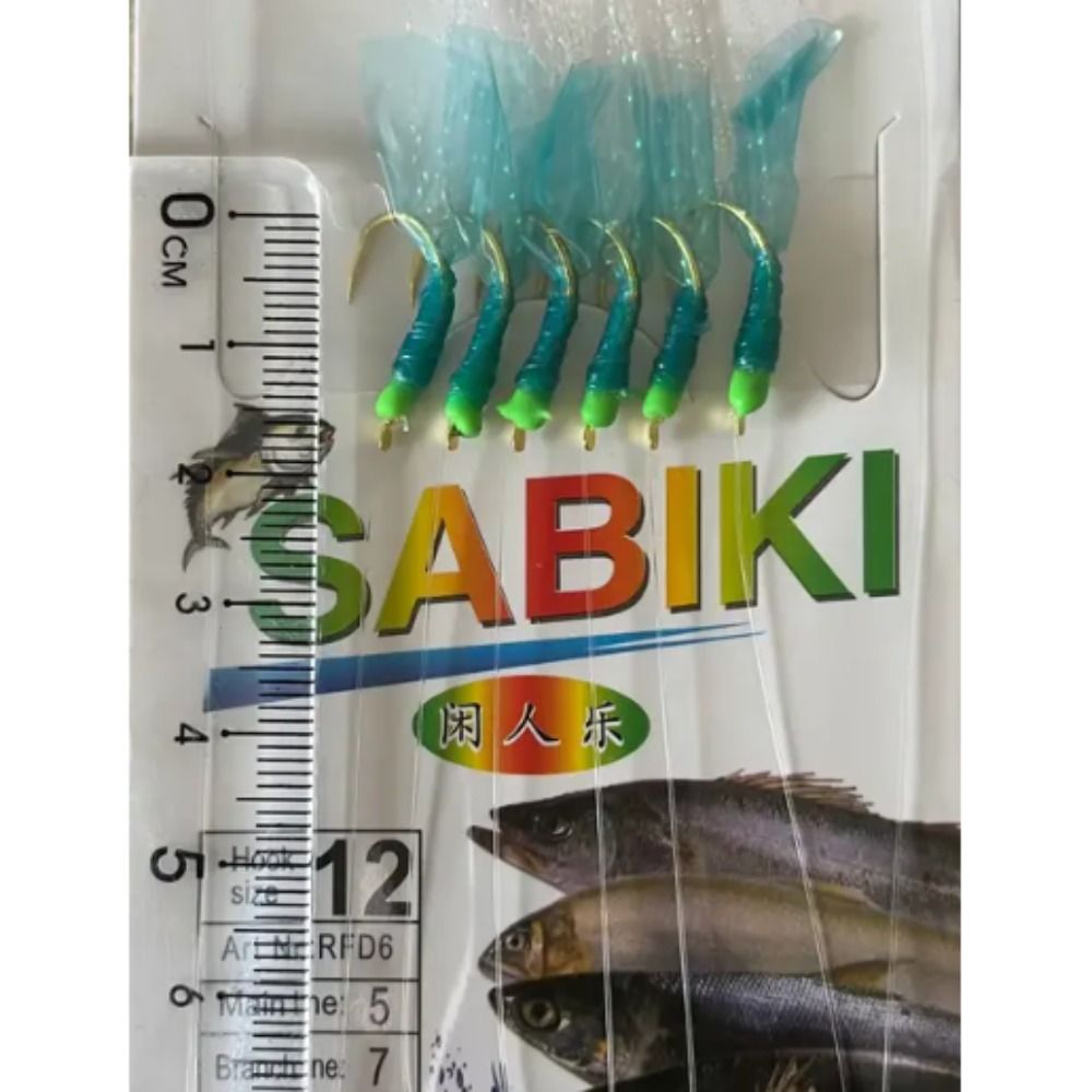 Sea Fishing Rigs Rubber Green Rubber Lures Lures Golden Sabiki Sea ...
