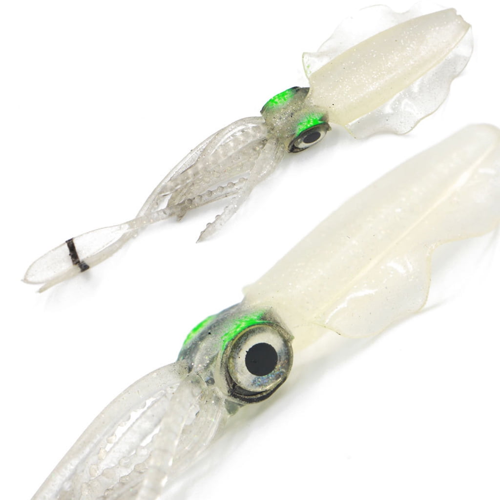 Sea Fishing Squid with Ear Thin Fin Soft Baits Fish-shaped Fake Lure ...