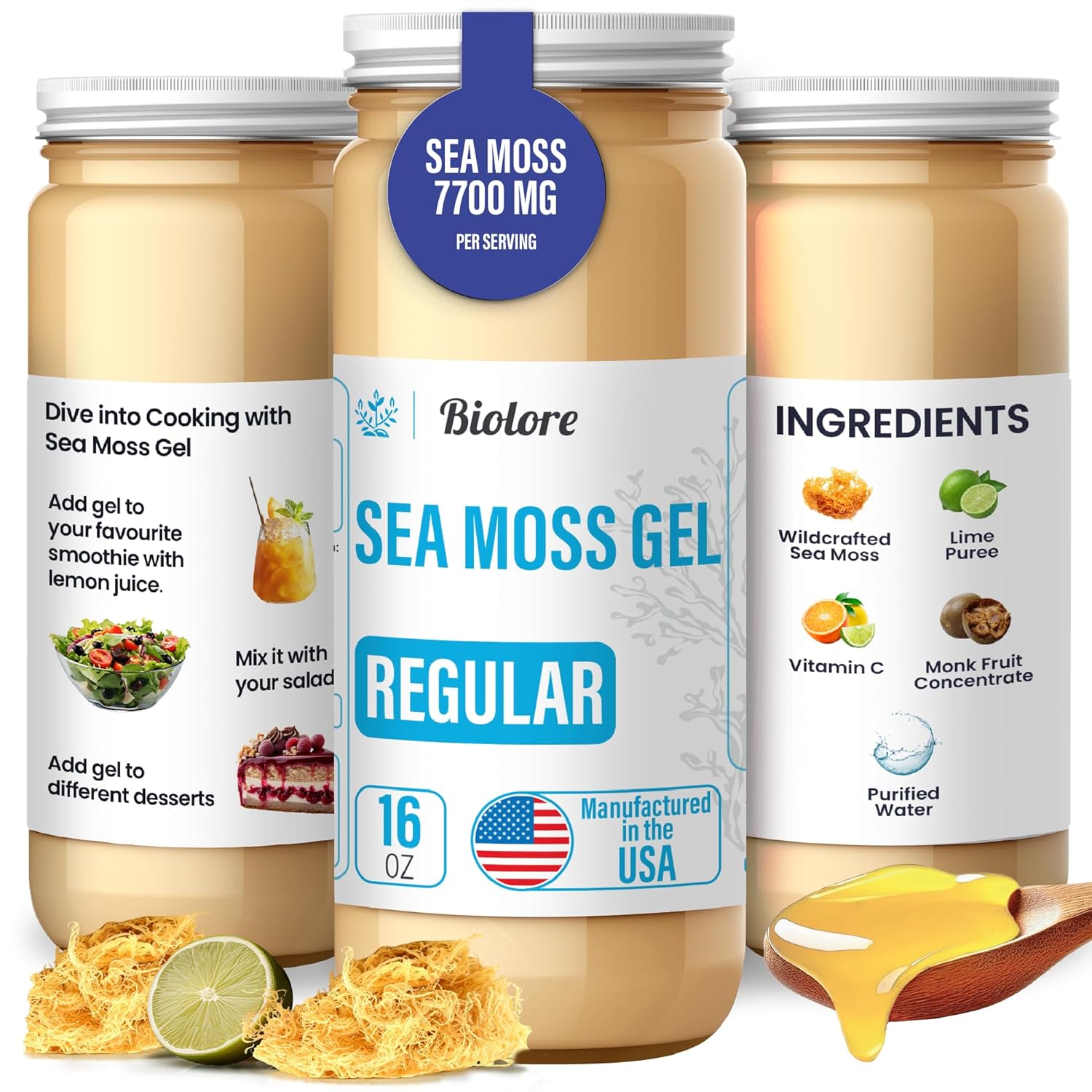 Sea Gel 7700mg Lime Made in Wildcrafted Irish Sea s Trace Minerals ...