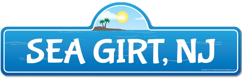Sea Girt NJ New Jersey Beach Street Sign | Indoor/Outdoor | Surfer ...