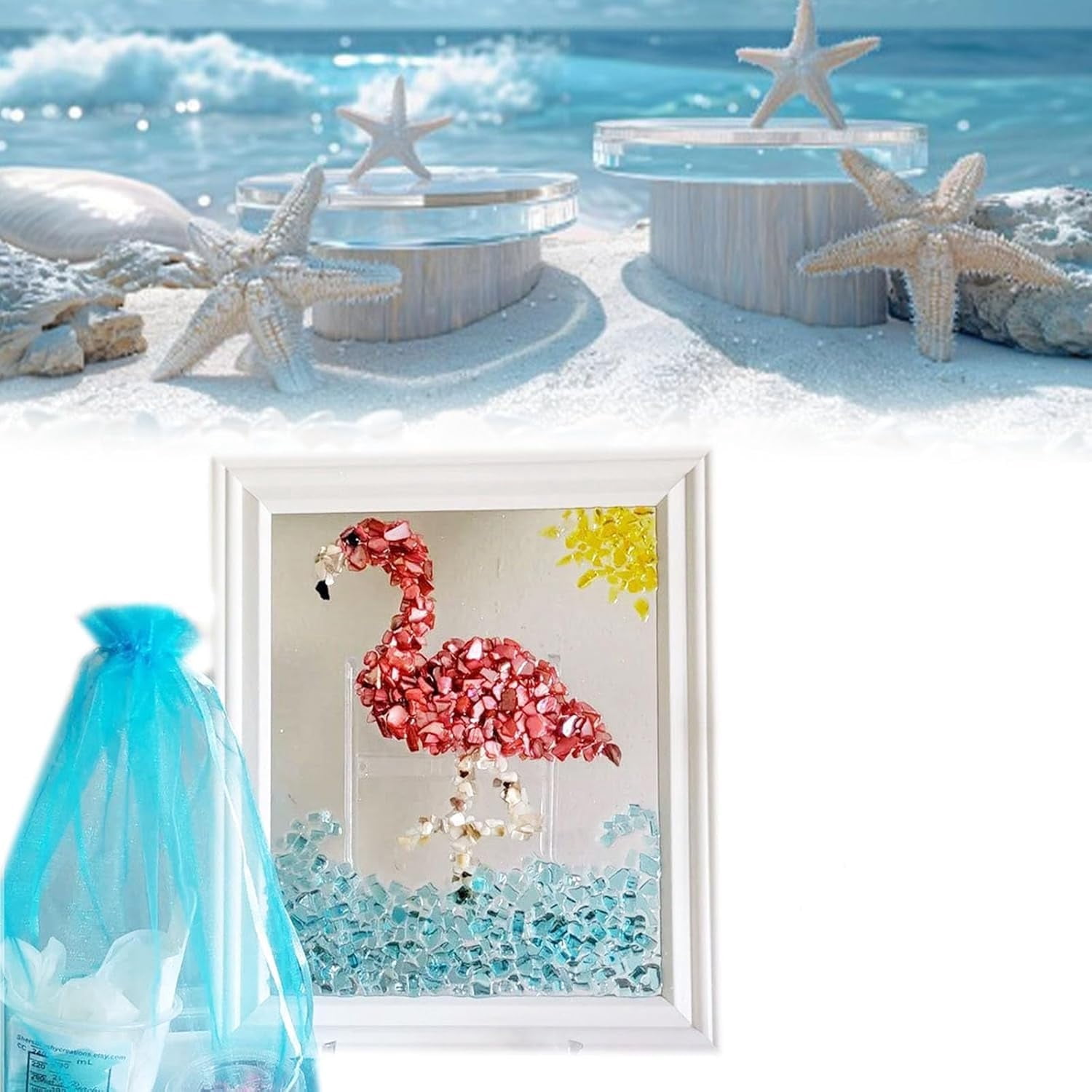 Sea Glass Art Kit, DIY Resin Beach Art Kit, Sea Glass Art & Craft Kit ...